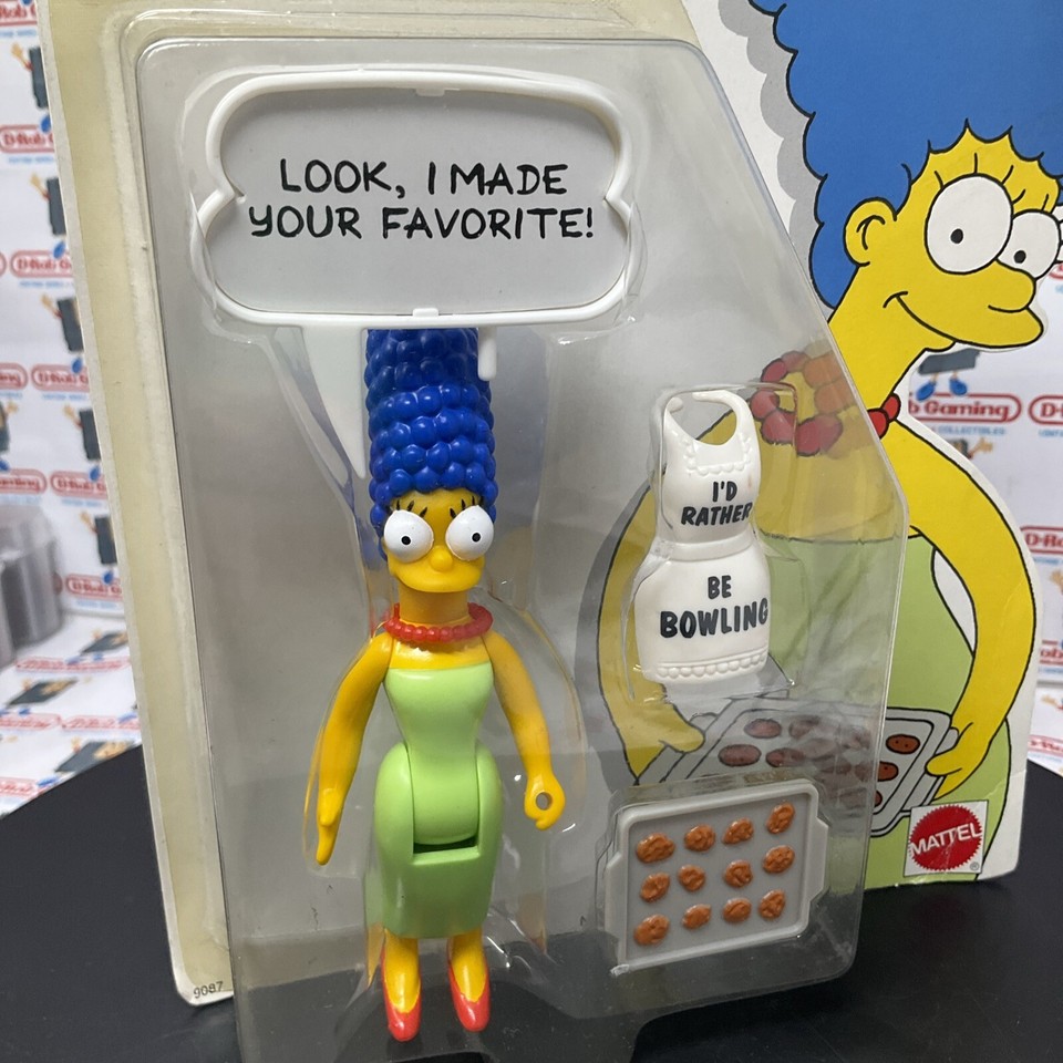 The Simpsons Marge White Card AFA CAS MOC 1990 Mattel New Sealed CLEAR ...