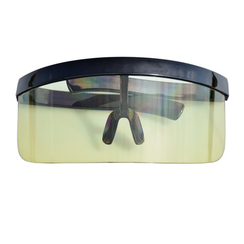 Unisex Retro Shield Visor Sunglasses Oversize Integrated Lens Fashion ...