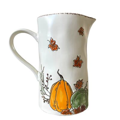 Eli + Ana Ceramic Pumpkin Pitcher 50oz Saddlebrook Farm Fall Kitchen ...