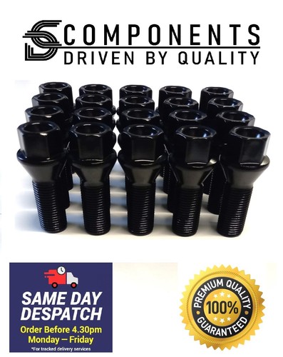 20 Black BMW Wheel Bolts for 4 Series F32 F33 F36 F82 F83 26mm M14x1.25 ...