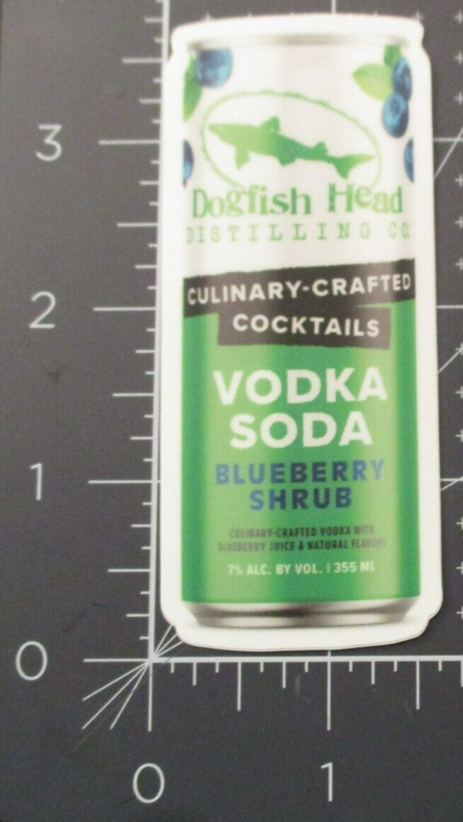 DOGFISH HEAD dog fish Blueberry Vodka STICKER decal craft beer brewing ...