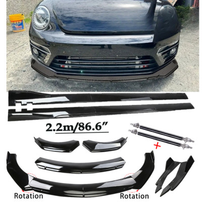 For Vw Beetle R-line Front Bumper Lip Splitter Spoiler Side Skirt Strut ...