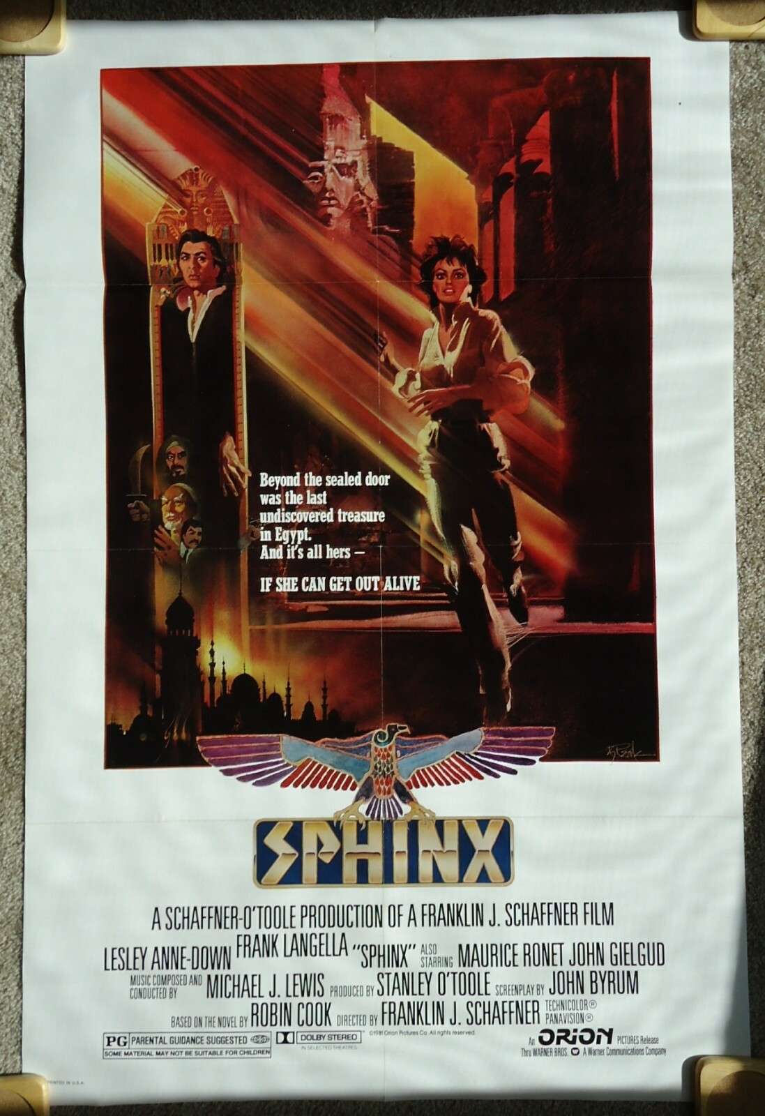 Sphinx Folded SS Folded Official Original US One Sheet Movie Poster ...