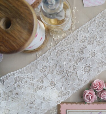 ~ DOLL HEIRLOOM SEWING VINTAGE ENGLISH NOTTINGHAM LACE EDGE BTY ~ | eBay