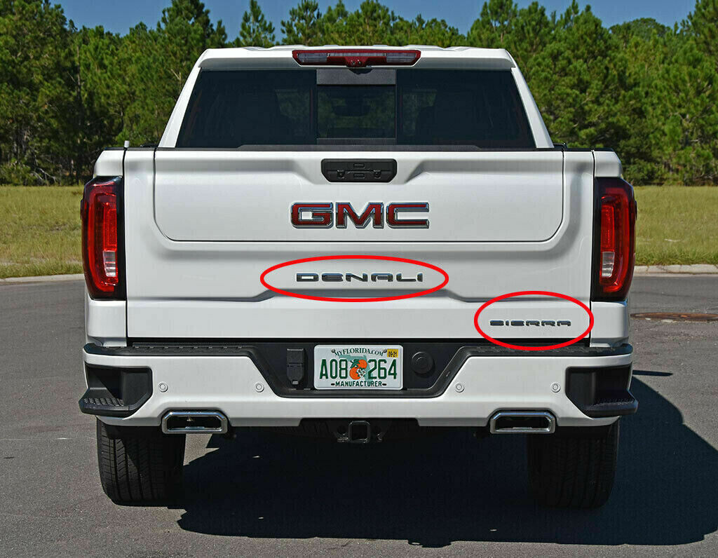 Set Fits 2019 - 2021 Car Denali Sierra Emblem Letter Rear Tailgate ...