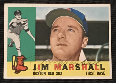 JIM MARSHALL 1960 TOPPS SIGNED AUTOGRAPHED CARD #267 BOSTON RED SOX | eBay