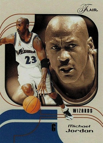 2002-03 FLEER FLAIR MICHAEL JORDAN WIZARDS #69 NBA BASKETBALL CARD GOAT ...
