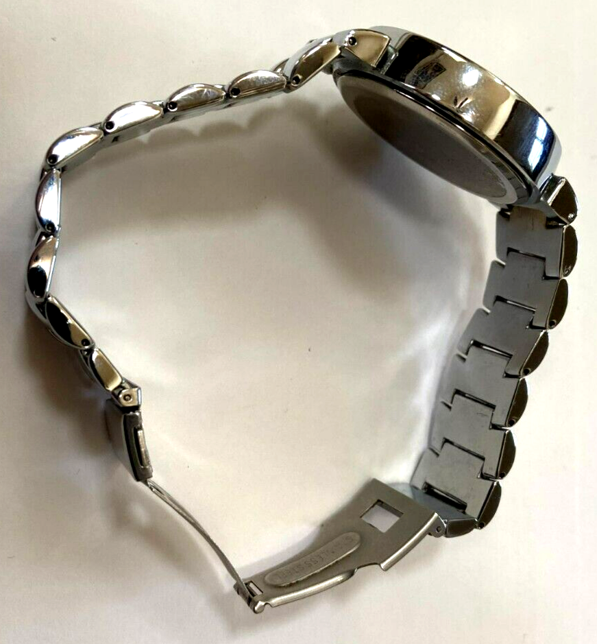 Jean Marc Watch Mens Silver Tone Charcoal Dial Link Band 38mm New ...