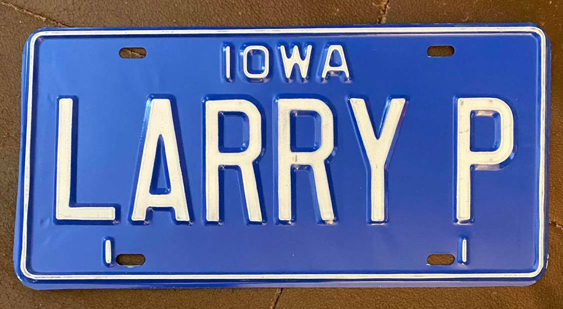 Iowa VANITY License Plate LARRY P | eBay