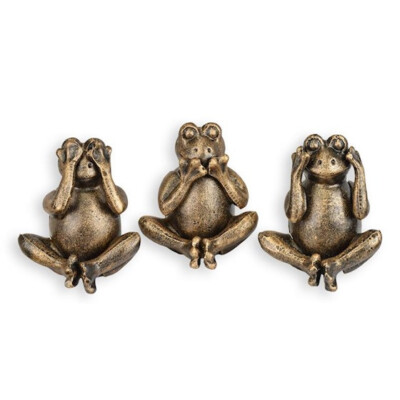 9934660-D Sculpture Figures Iron Bronze Plated 3 Monkeys 8.3X7.2X6.8Cm ...