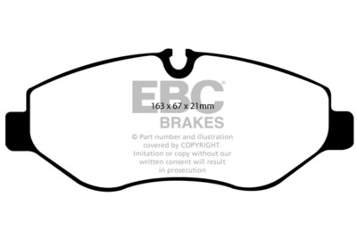 EBC Ultimax Front Brake Pads for Mercedes Sprinter 311D 2.1 TD 4 x 4 ...