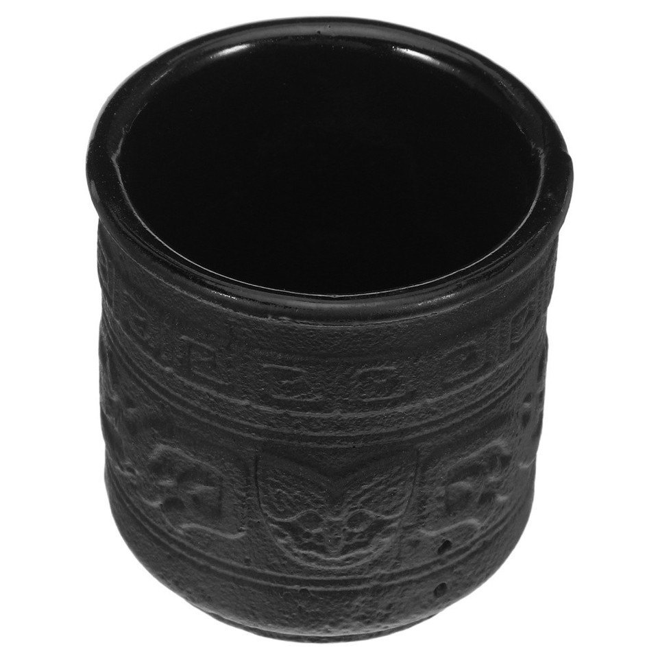 Vintage Cast Iron Tea Cup Handleless Cups Asian Style Chinese Ceremony ...