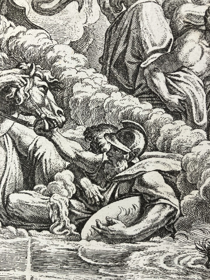 Engraving XVII - XVIII: Biblical Scene Bible Religion Moses Old ...
