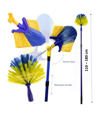 Extendable Cobweb Brush Adjustable Angled Feather Duster Long ...