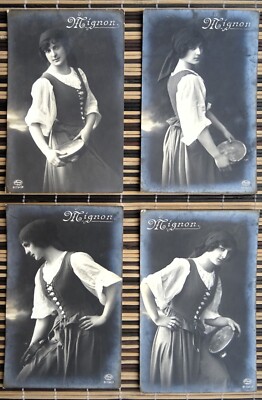 Feldpost. Mignon. Antique German Postcards 1917. Set of 4 | eBay