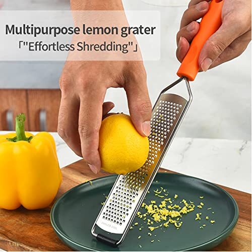 Cheese Grater Lemon Zester Set Of 2 Zester Grater With Handle Stainless ...