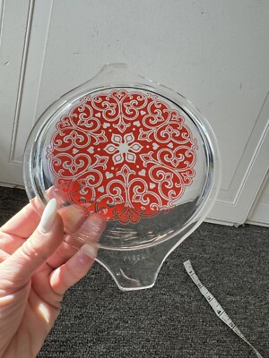 Vintage Pyrex Celtic Floral Casserole Lid 470-C Red Promotional ...