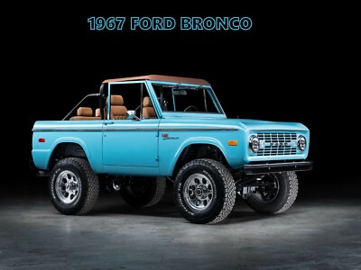 1967 Ford Bronco New Metal Sign: Beautiful Restoration in Turquoise ...