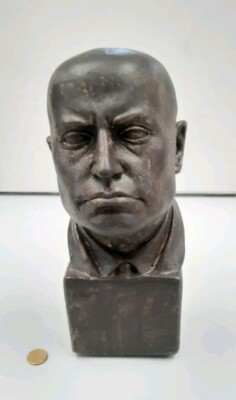 Mussolini bust In marble powder and ceranic toilet - Benito Mussolini ...