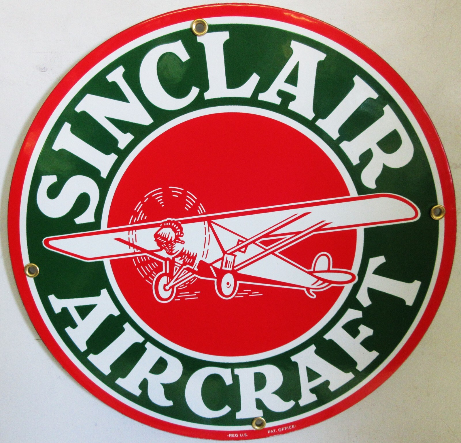 Sinclair Aircraft 12" New Round Porcelain Metal Sign | eBay