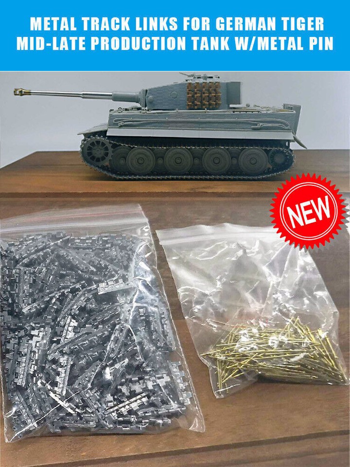 1:35 Track Metal Link W/Brass pins DIY Set For German Tiger Mid-Late ...