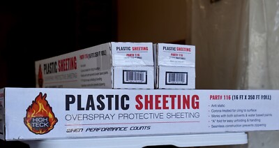 High Teck Clear Overspray Plastic Masking Sheeting Auto Body Paint 16ft ...