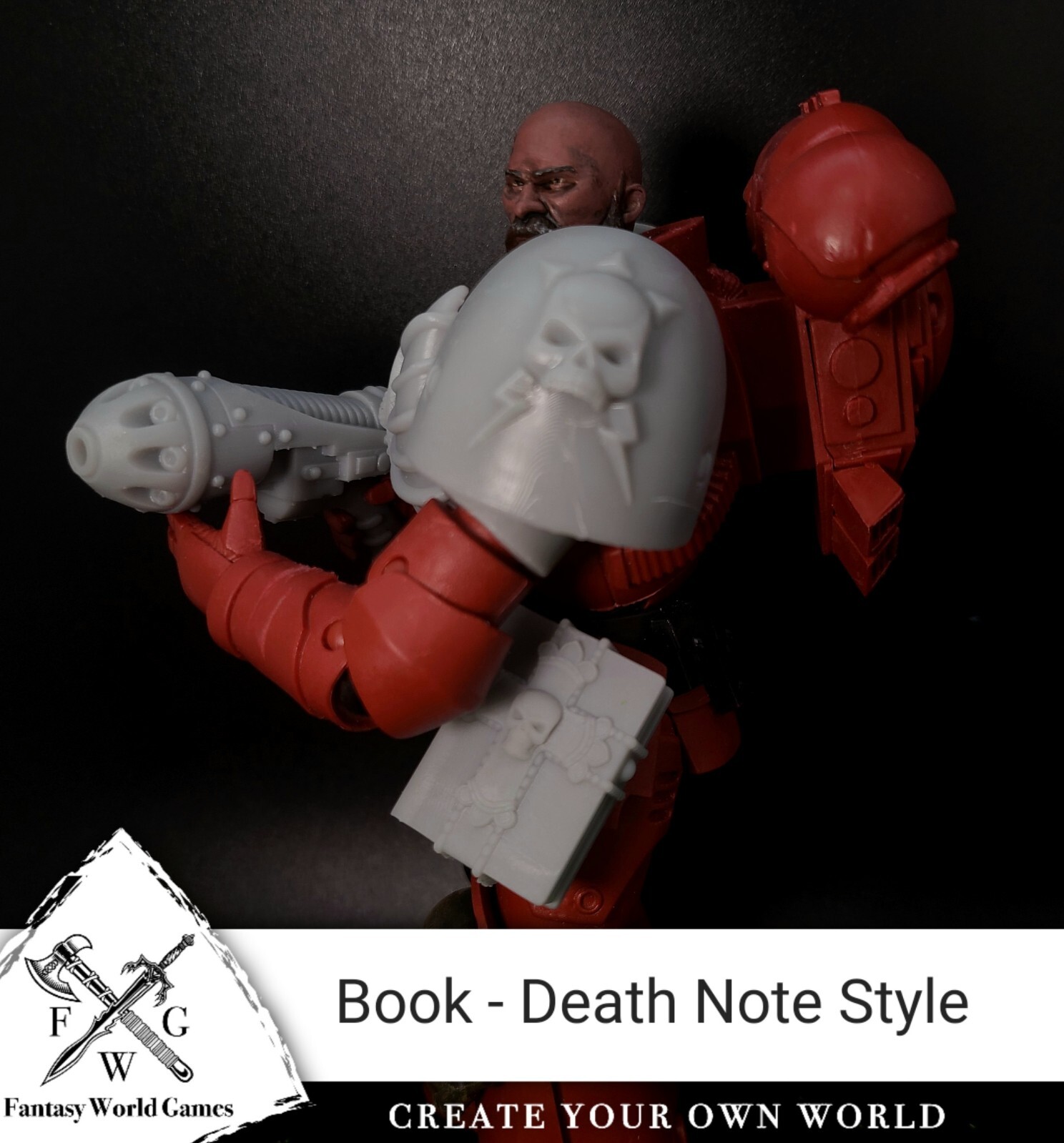 Custom McFarlane Toys Space Knight Marine Death Note Style Book Ryuk ...