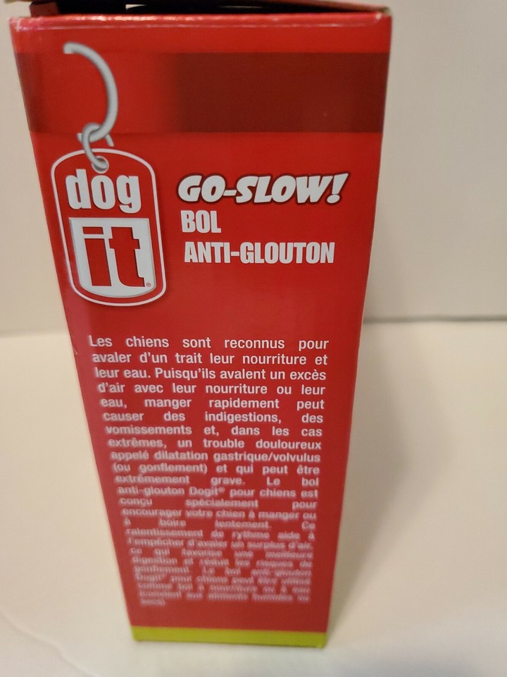 Dogit Go-Slow! Anti Gulping Dog Puppy Food Water Dish Small 300ml Safe ...