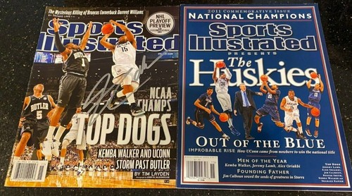 Jim Calhoun Autographed UCONN Huskies SI 4/11/2011 & Team Commemorative ...