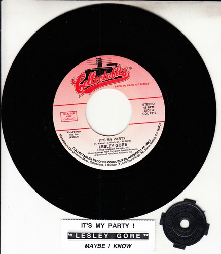 LESLEY GORE It's My Party & Maybe I Know 7" 45 vinyl record NEW + juke ...