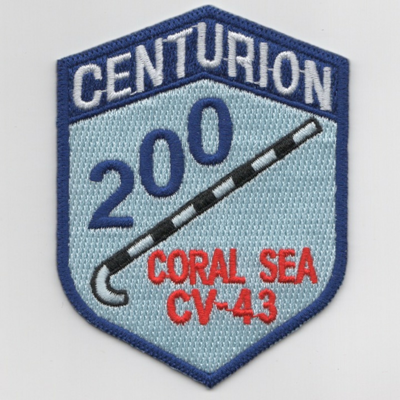 USN NAVY CV-43 200 TRAPS SHIELD CORAL SEA CENTURION MILITARY ...