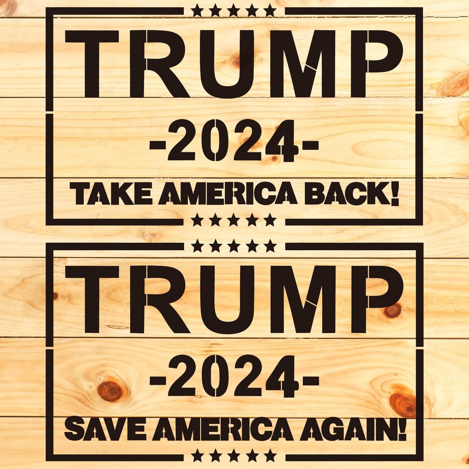 3PCS Trump 2024 Stencils for Painting on Wood Signs Walls Flags Banners ...