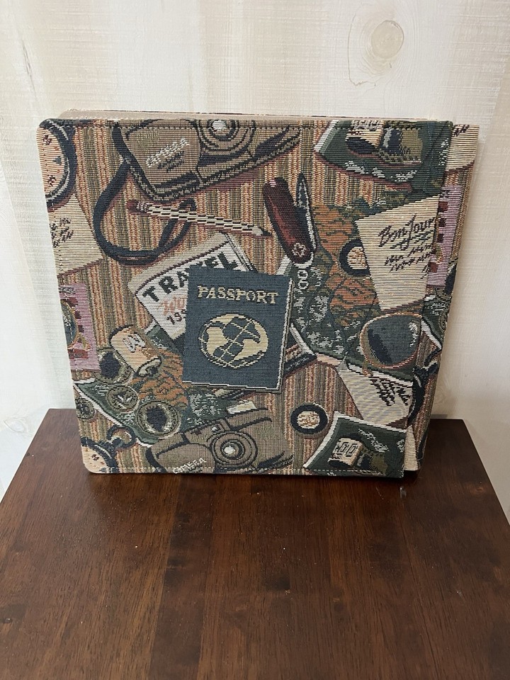 Creative Memories Fabric Tapestry Cover Travel Passport Scrapbook Album ...