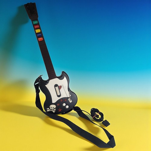 READ RedOctane Guitar Hero Wired Controller Black Skull PS2 PlayStation ...