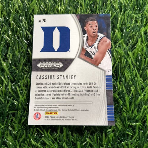 Cassius Stanley #28 Rookie RC 2020-21 Panini Prizm Draft Picks Duke B12 ...