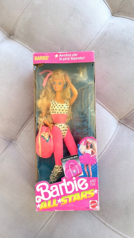 NEW Vintage 1989 Mattel Barbie and the All Stars Aerobic Workout Doll ...