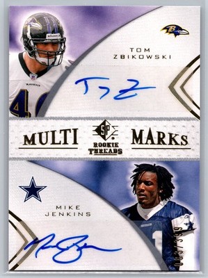 Tom Zbikowski Mike Jenkins 2008 Multi Marks Dual Auto /399 RC | eBay
