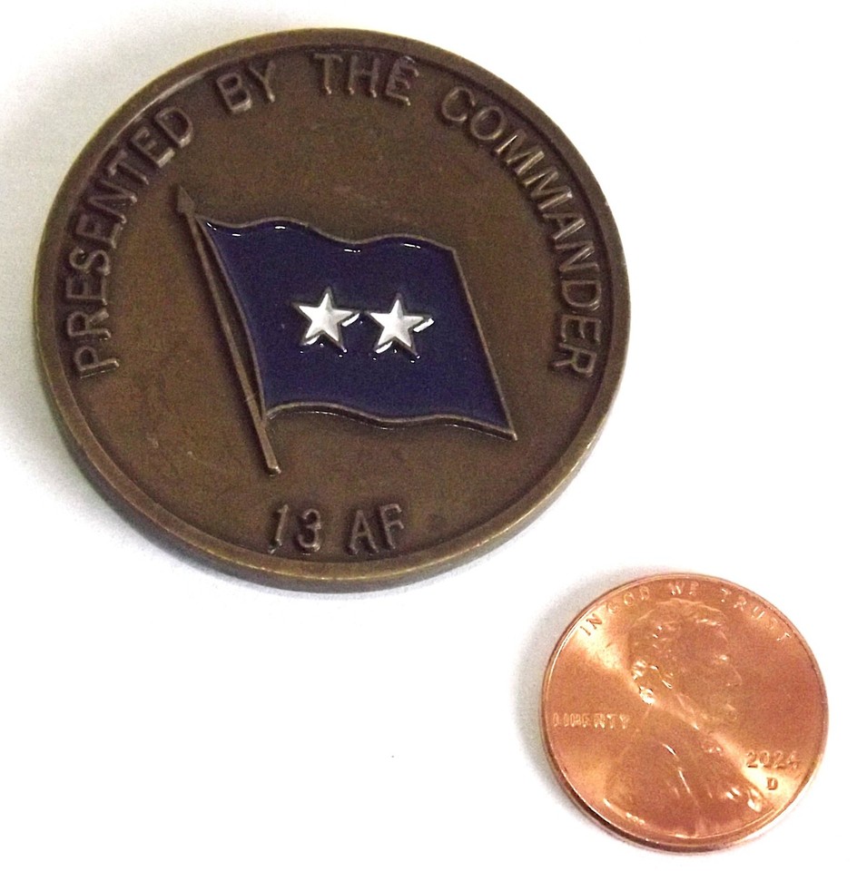 Challenge Coin - USAF - 13th AF - Poised and Ready - Commander - 2-Star ...