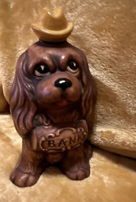 Treasure Craft Hand Painted Ceramic Puppy Dog Coin Bank 1961 USA ...