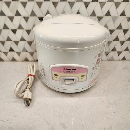 Tatung TRC-6UDW 6-Cup Rice Cooker White / Pink. Floral. Tested | eBay