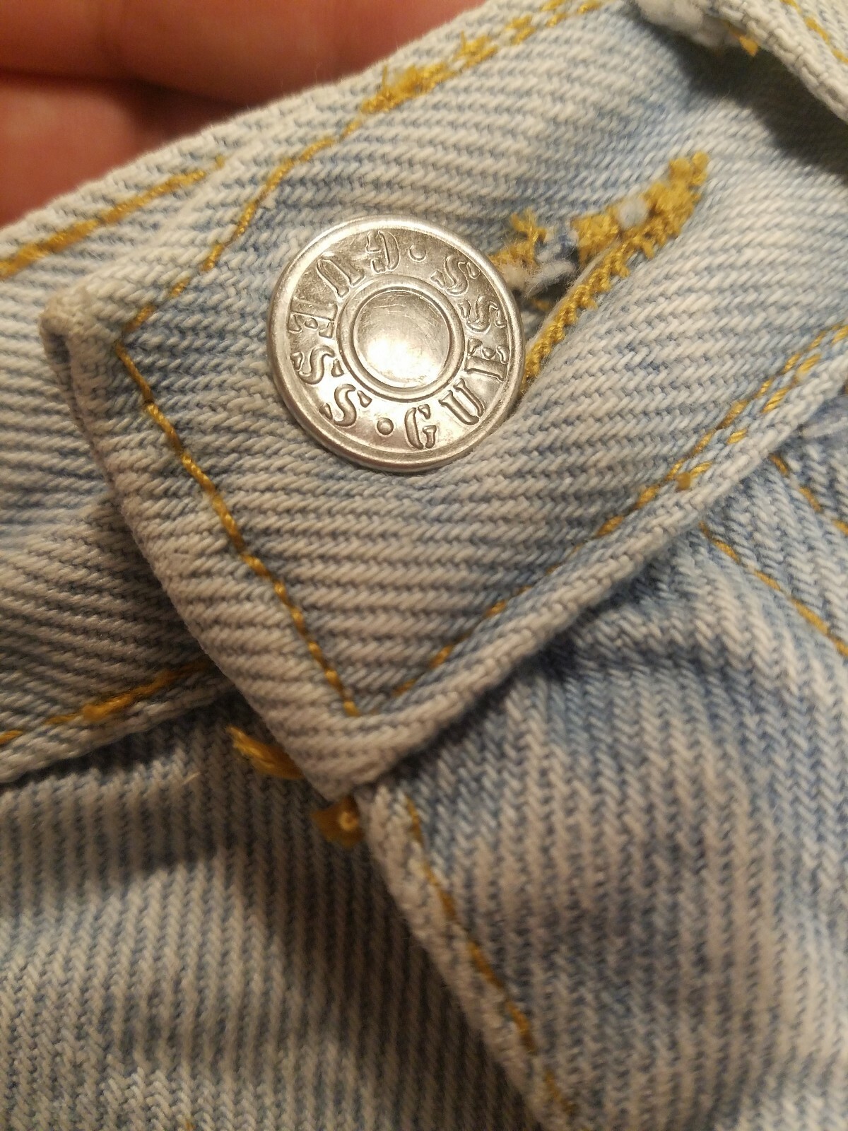 RARE🔻 GUESS Double triangle LOGO Vintage 80's Jeans … - Gem