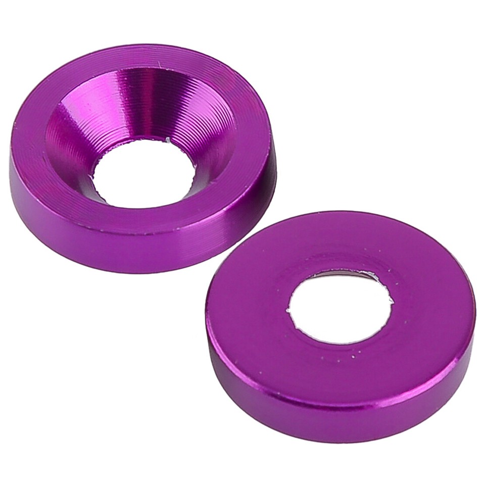 20X Purple Billet Aluminum Fender Bumper Washer Bolt Engine Bay Screw ...