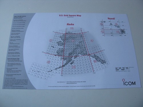 2010 ICOM Ham Amateur Radio United States Grid Square Map Poster VHF ...