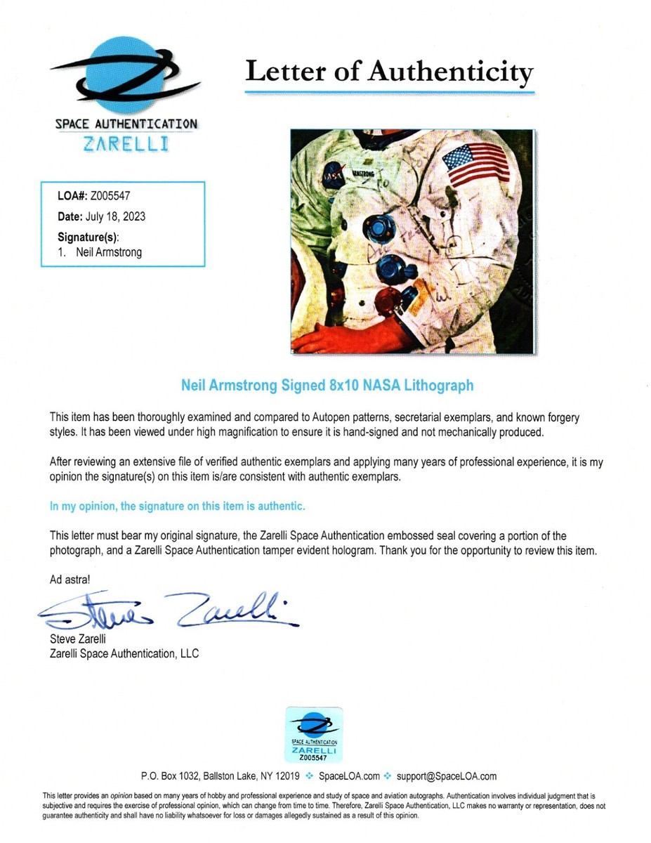 Neil Armstrong Signature Exemplars Space Collectibles On The