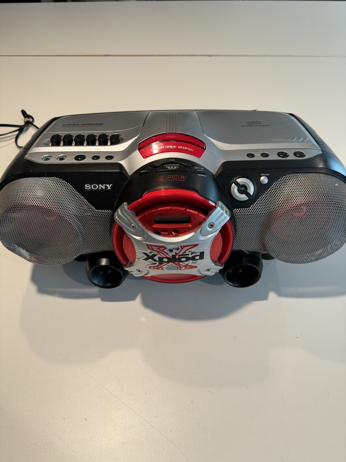 Sony Xplod CFD-G505 Mega Bass AM FM Radio CD Cassette Boom Box , Tested ...