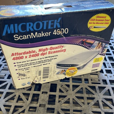 MICROTEK ScanMaker 4900 Flatbed Scanner BONUS! LightLid™️35mm Film ...