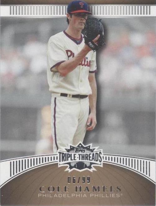 2010 Topps Triple Threads - Cole Hamels #52 Gold /99 for sale online | eBay