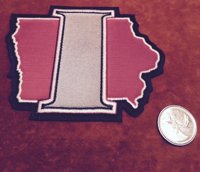 AHL Iowa RED Chops Hogs Shoulder Hockey Stitched Crest Patch 4.75 by 3. ...