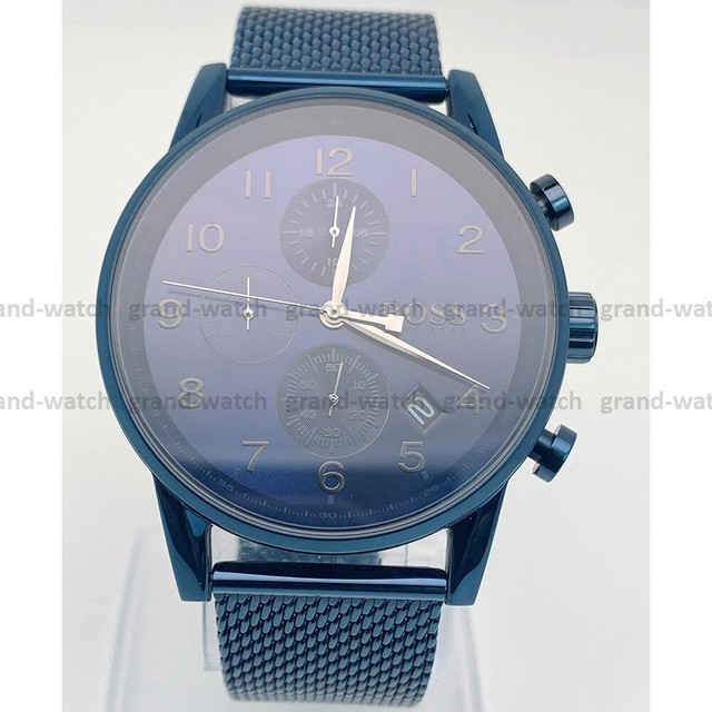 Hugo Boss Hb1513538 Navigator Blue Stainless Steel Chronograph 44mm Men ...