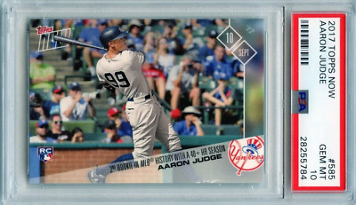 AARON JUDGE *PSA 10 GEM MINT! 2017 TOPPS NOW #585 Rookie #28255784 'ON ...